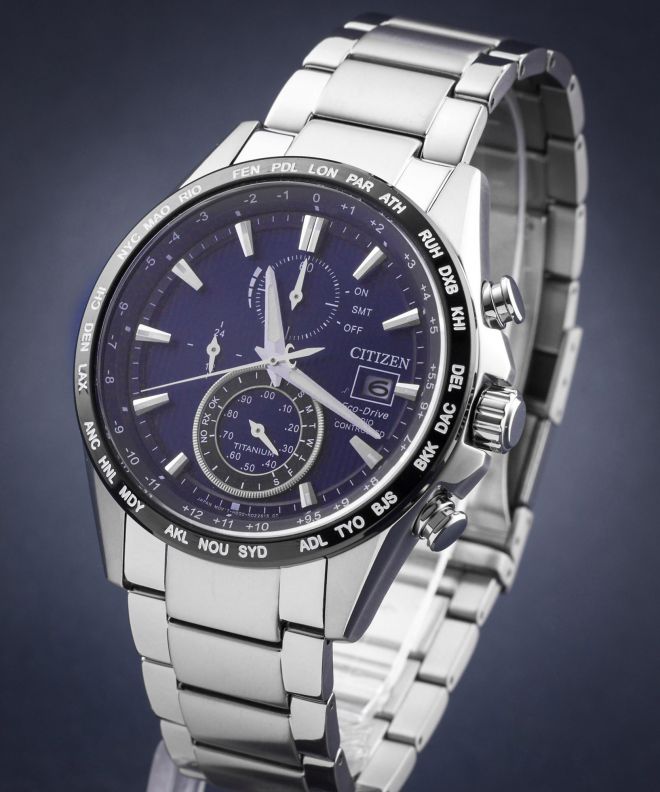 Citizen AT8154-82L - Zegarek Eco-Drive Radio Controlled Titanium ...