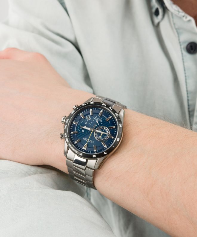 Citizen CA4444-82L - zegarek Super Titanium Eco-Drive Chronograph ...