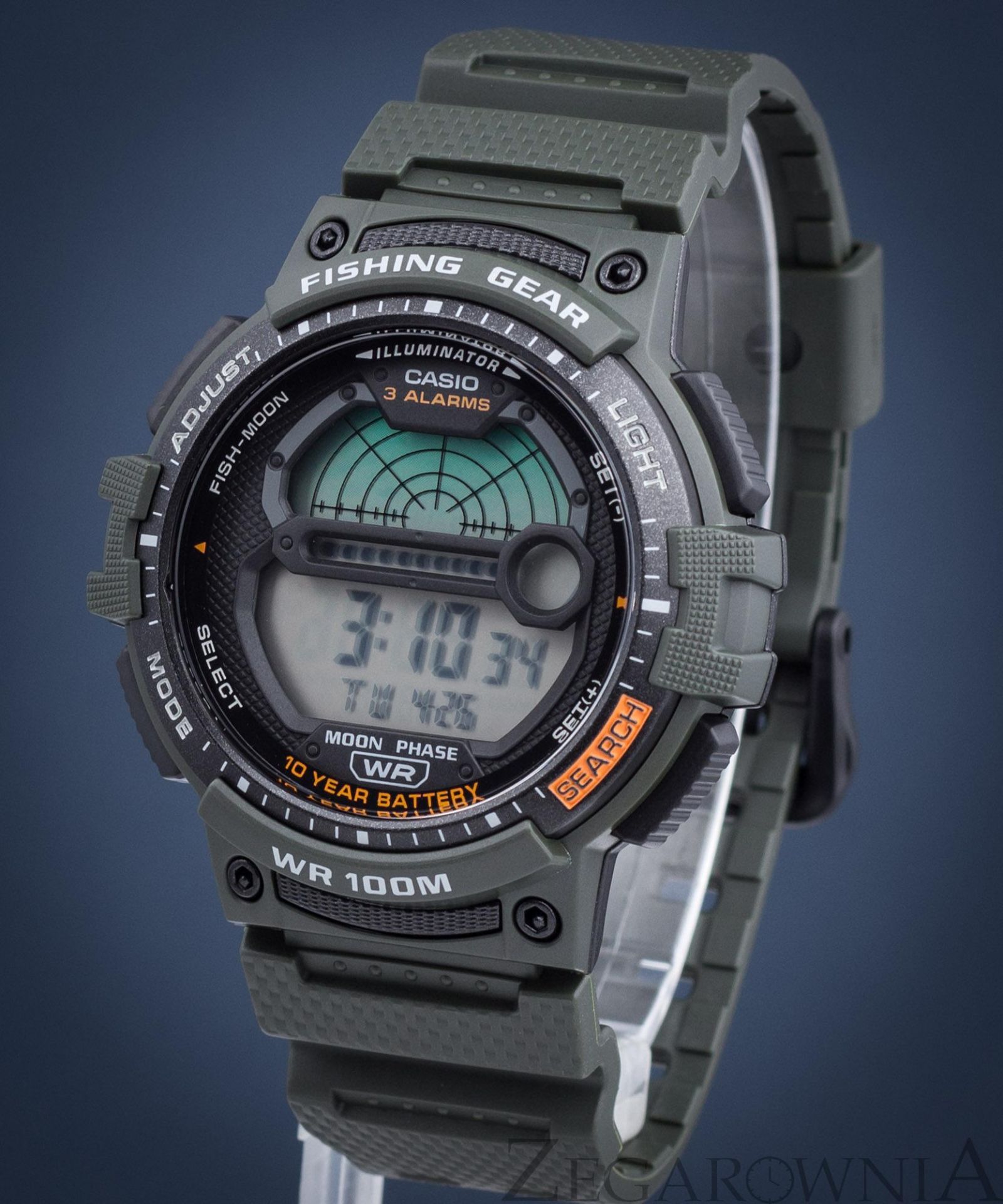 Casio WS-1200H-3AVEF - Zegarek Sport Fishing Gear Digital • Zegarownia.pl