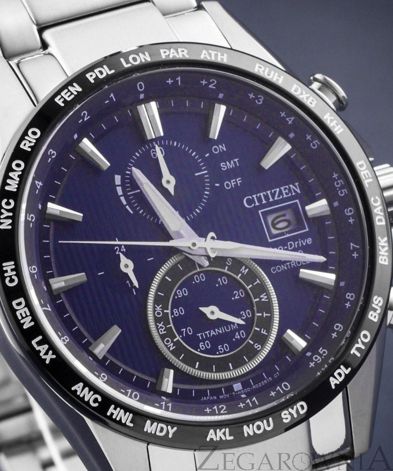 Citizen AT8154-82L - Zegarek Eco-Drive Radio Controlled Titanium ...