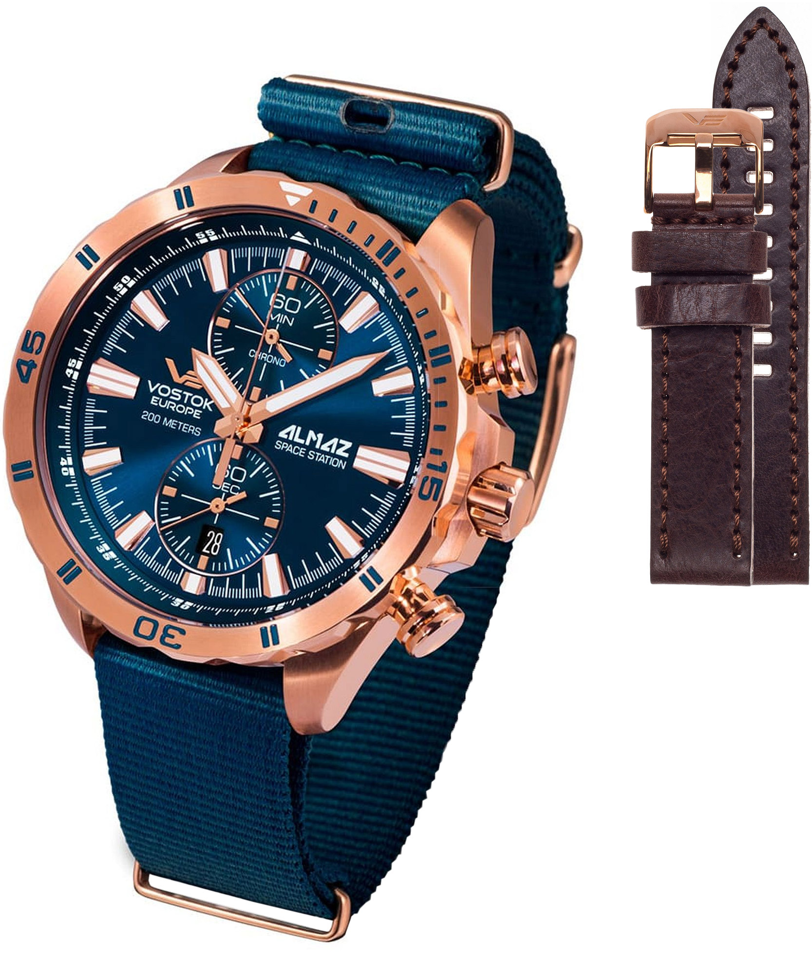 Vostok Europe 6S11-320B262-6917 - Zegarek Almaz Space Station + pasek ...